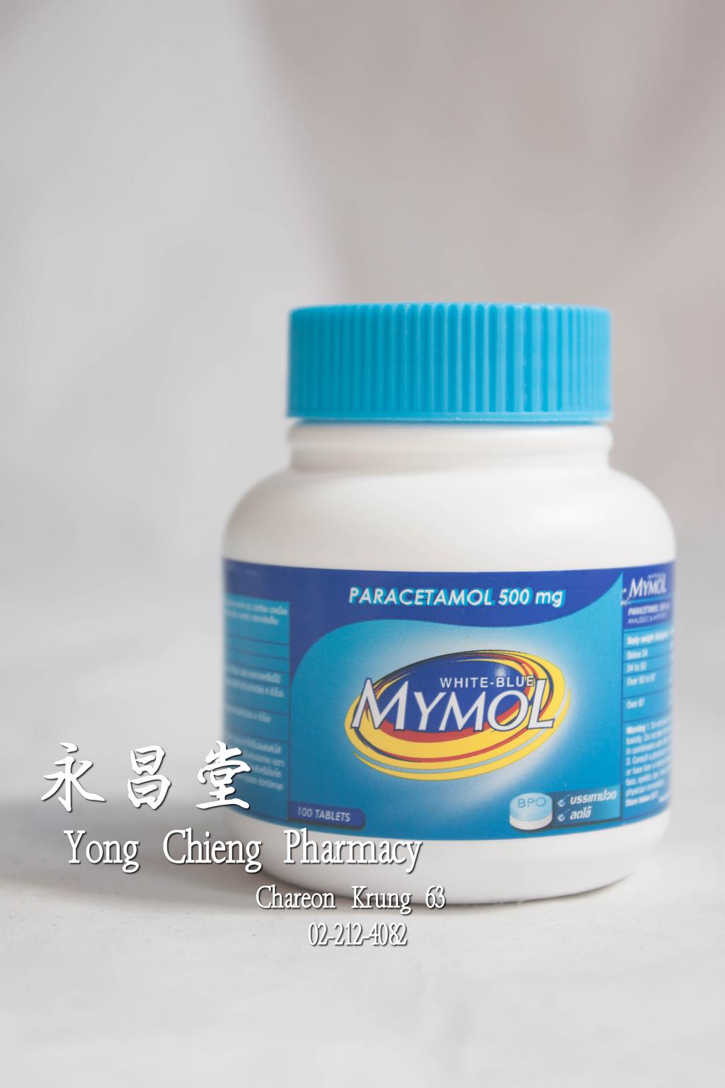 mymol white-blue paracetamol 500 mg 100 tablets