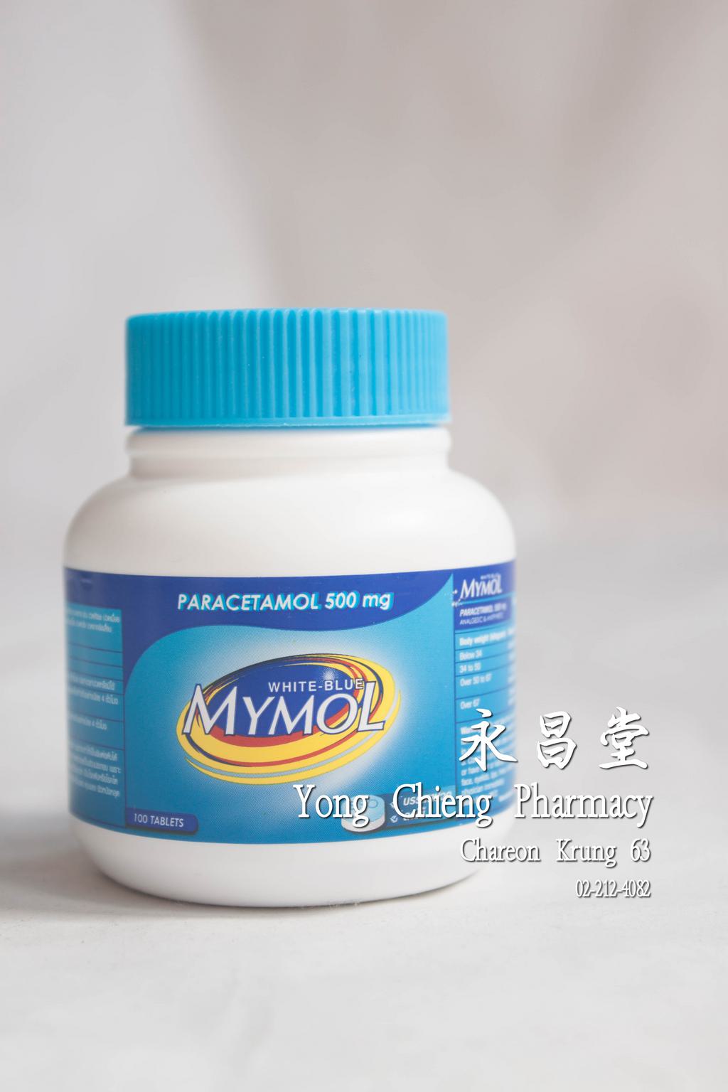 mymol white-blue paracetamol 500 mg 100 tablets